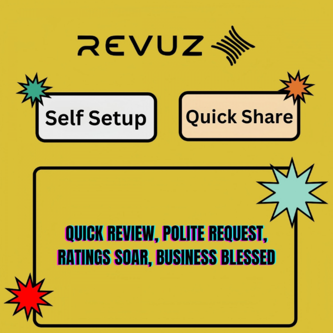 REVUZ Premium Acrylic Google Review Standee