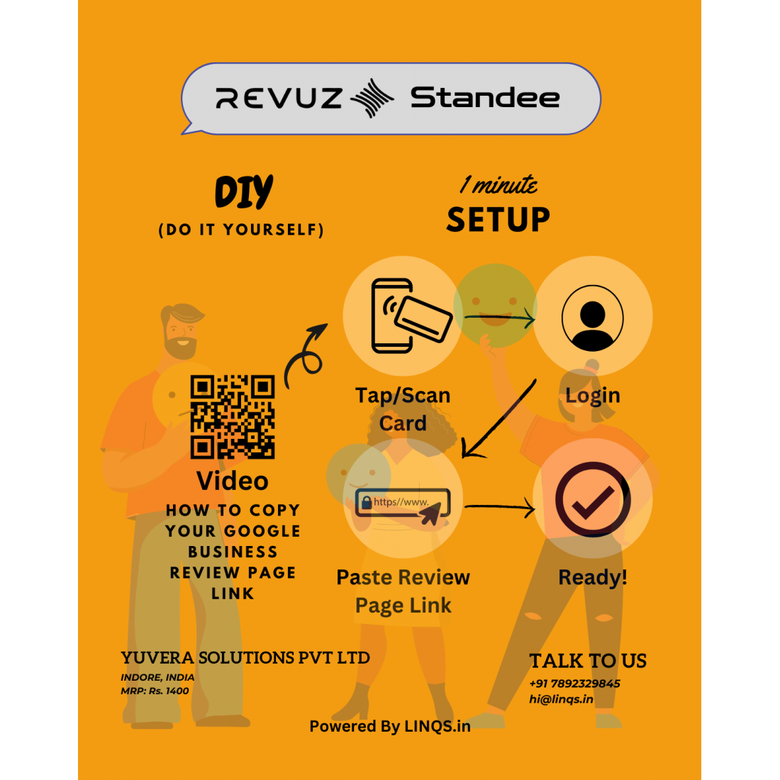REVUZ Premium Acrylic Google Review Standee